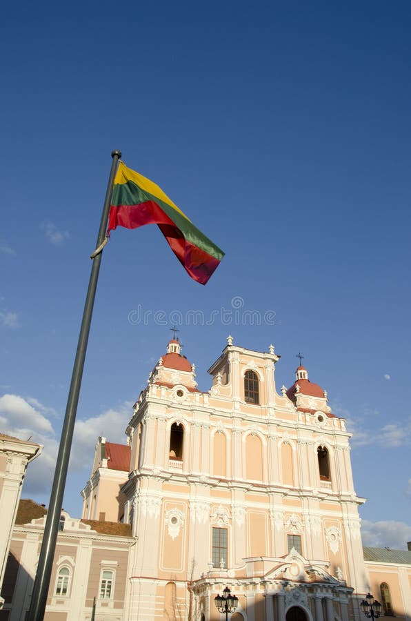 Lithuanian Flag on Vilnius Square Stock Photo - Image of nation ...