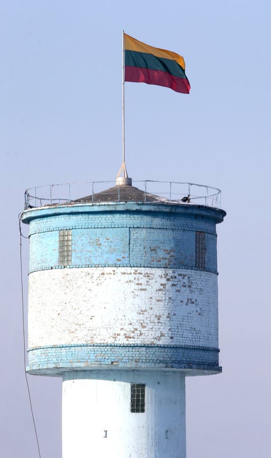 Lithuanian Flag on a Water Tower in Kedainiai Stock Photo - Image of ...