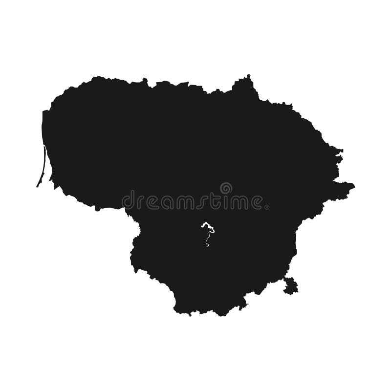 Lithuanian map icon vector stock illustration. Illustration of europe ...