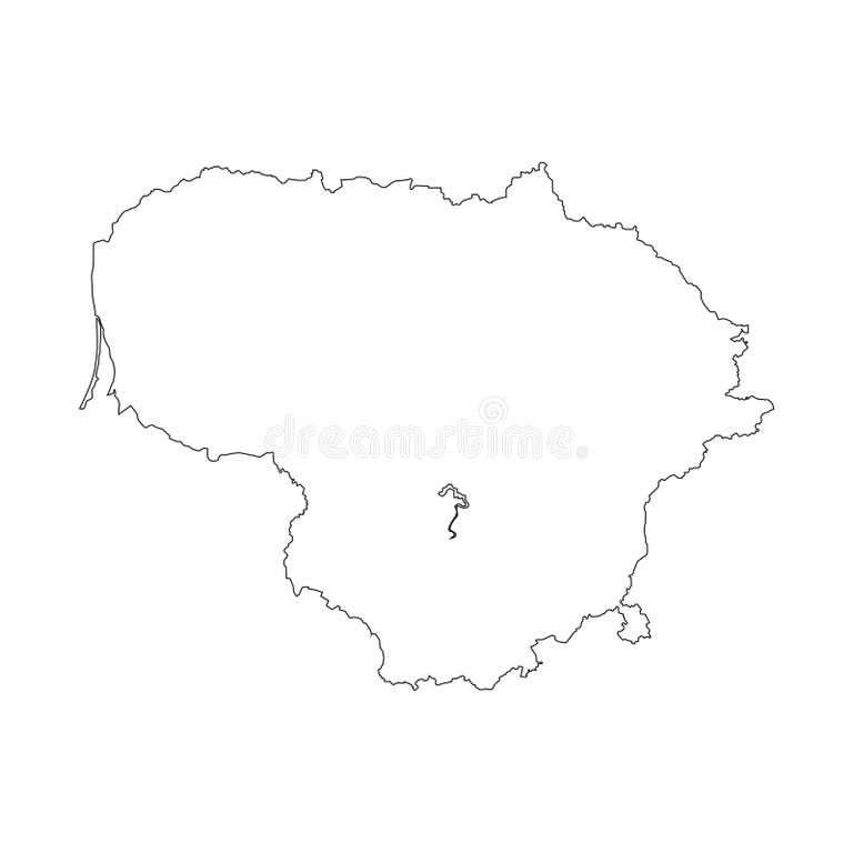 Lithuanian map icon vector stock illustration. Illustration of shape ...