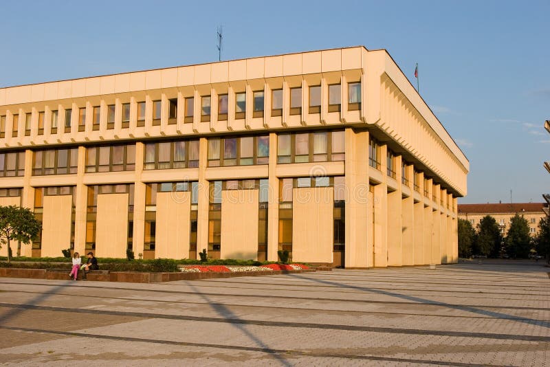 Lithuanian Parliament House Stock Photo - Image of state, yellow: 12409896