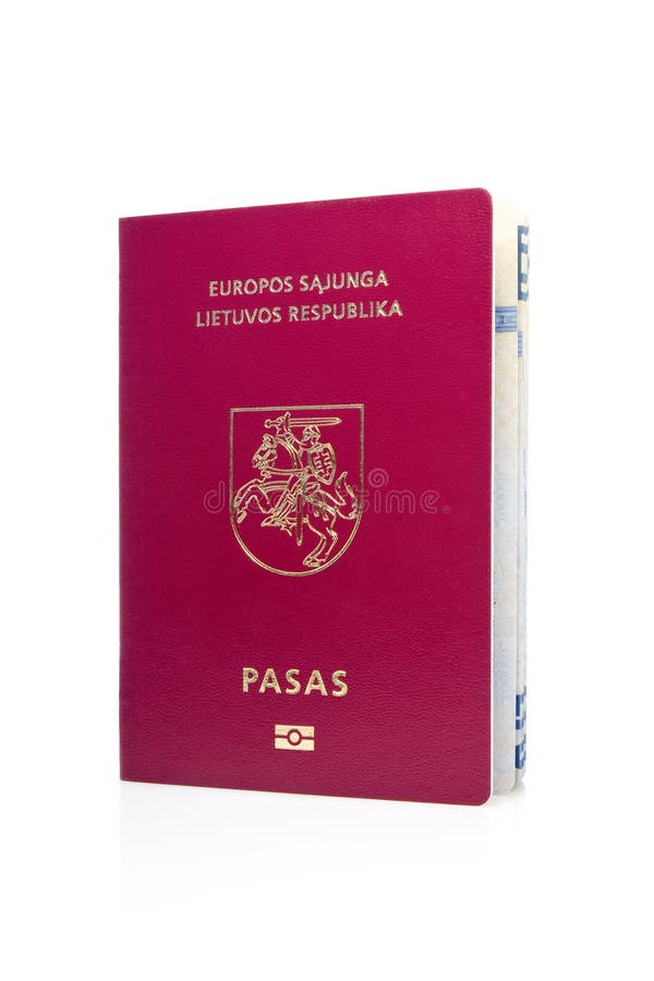 Lithuanian Passport with Clipping Path Stock Image - Image of objects ...
