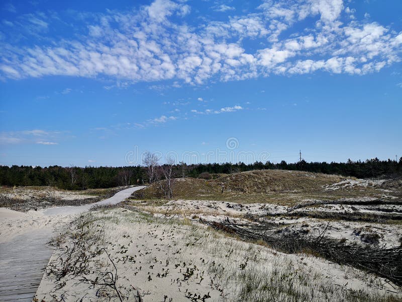 Lithuanian Peninsula - Neringa Stock Photo - Image of neringa, blue ...
