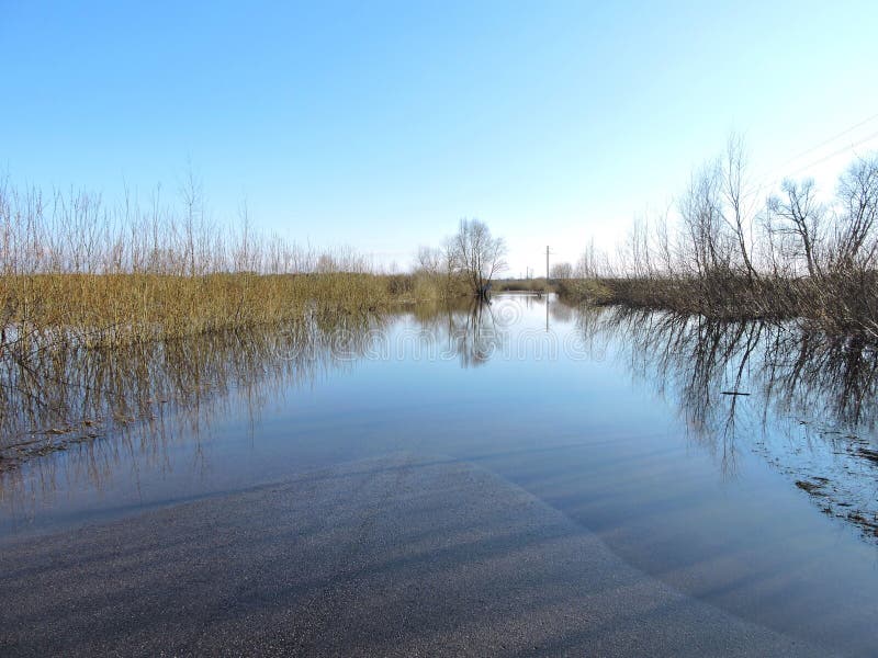 Lithuanian spring flood stock photo. Image of lithuania - 88363074