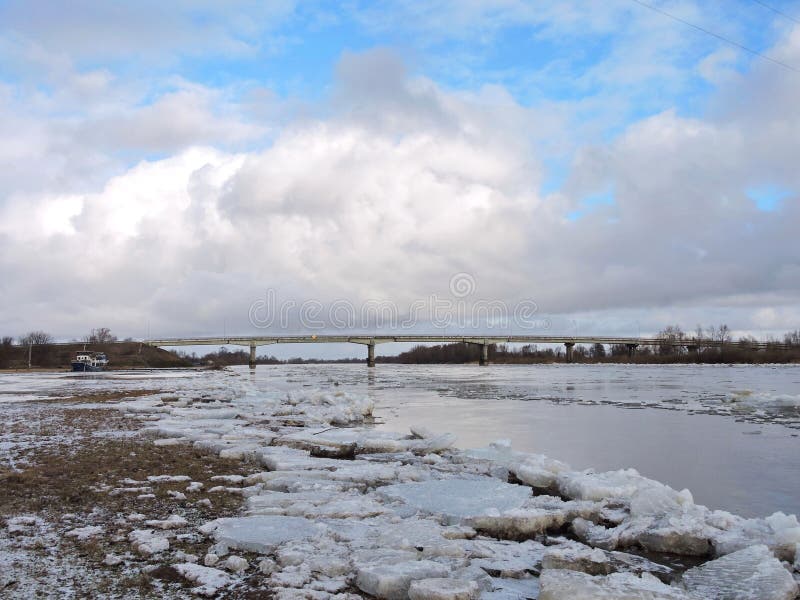 Flood in Lithuania editorial photography. Image of sign - 49095987