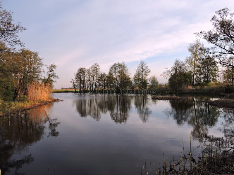 Lithuanian Spring Landscape Stock Photo - Image of still, nice: 53882560