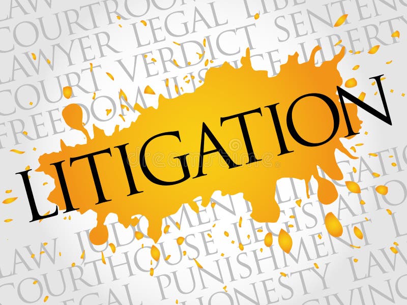 Litigation word cloud stock illustration. Illustration of barrister ...