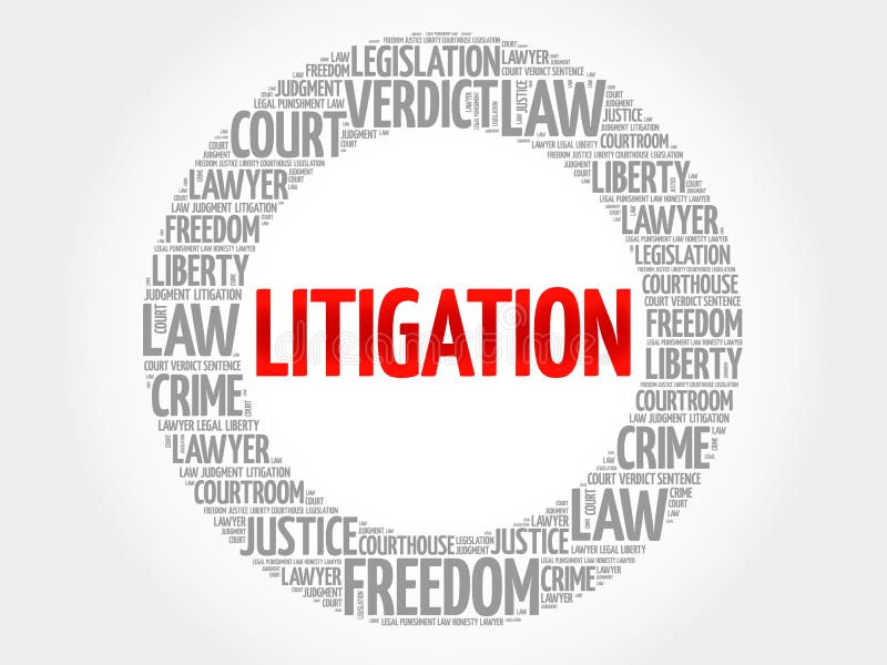 Litigation word cloud stock vector. Illustration of cloud - 162310016