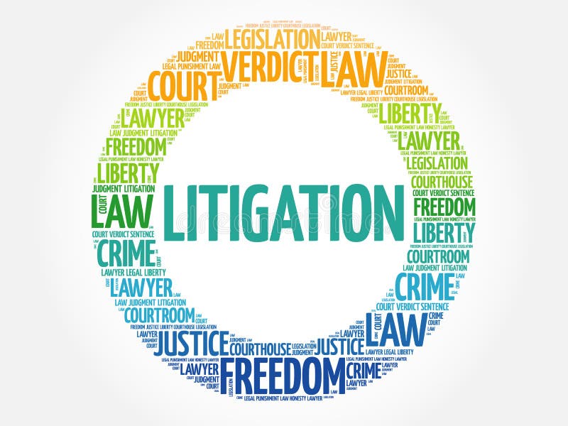 Litigation word cloud stock vector. Illustration of cloud - 162310016
