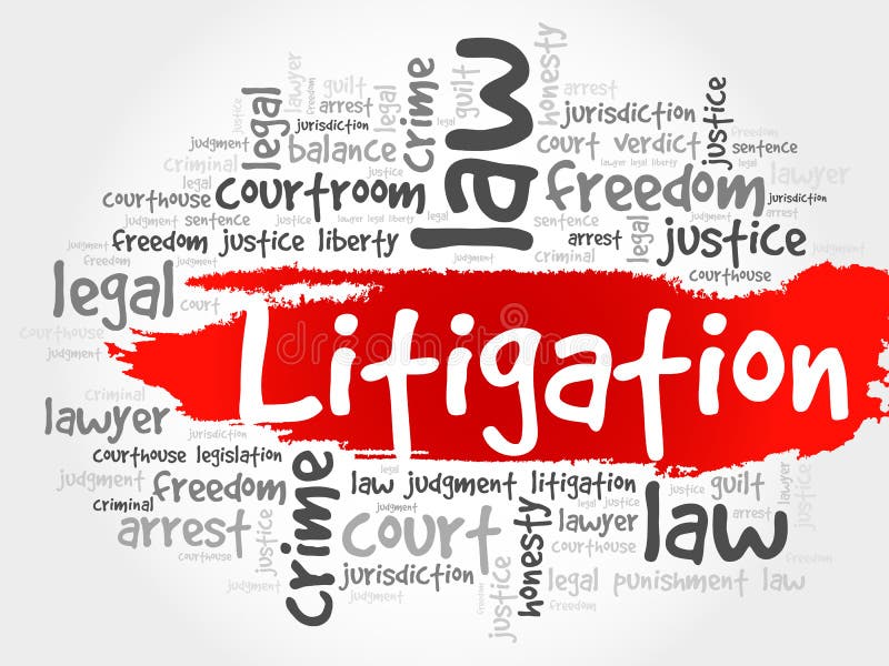Litigation word cloud stock vector. Illustration of cloud - 162310016