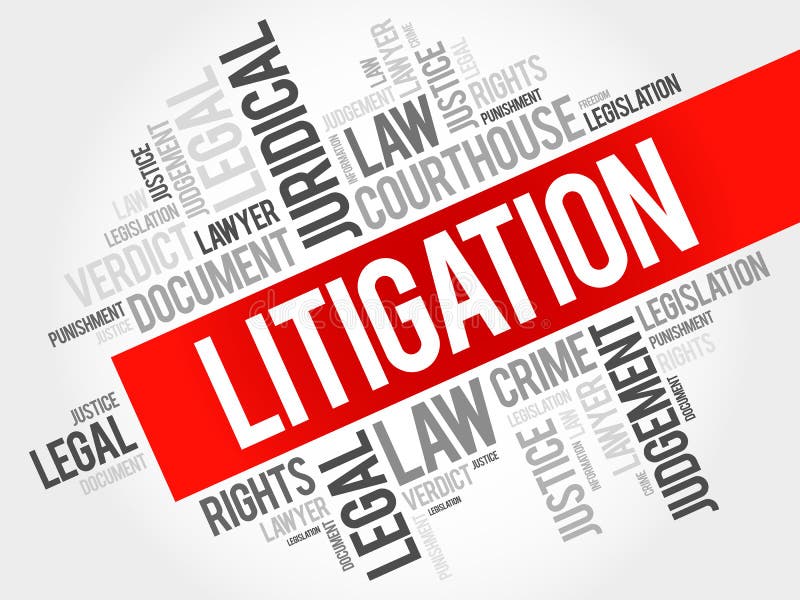 Litigation word cloud stock illustration. Illustration of auction ...