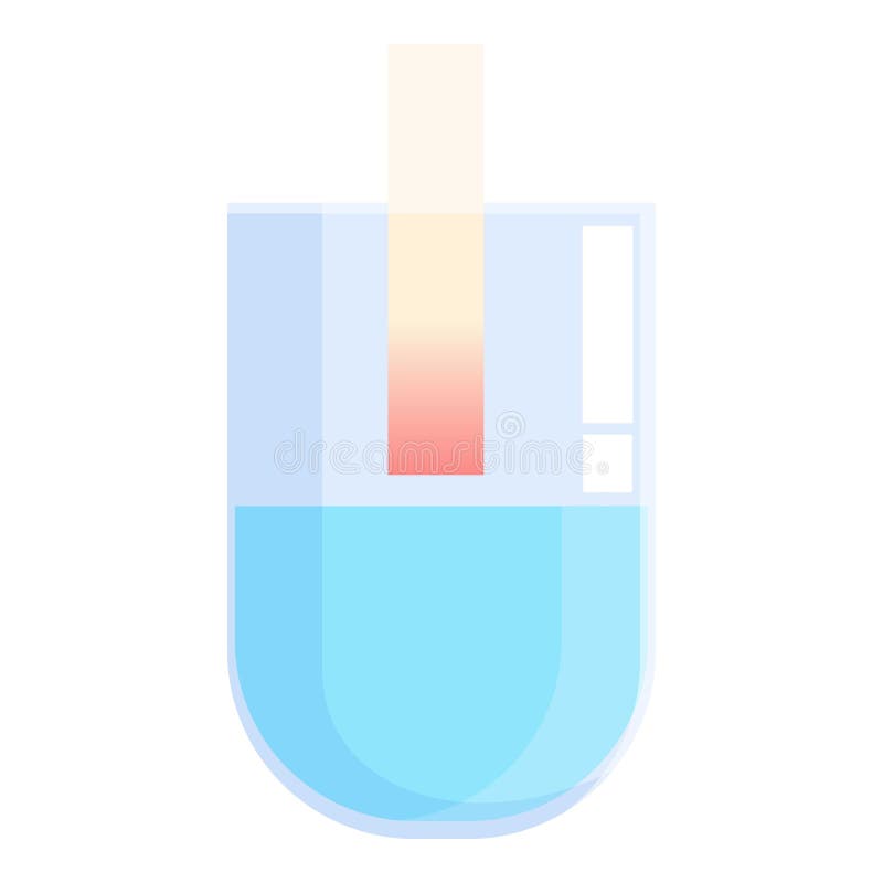 Litmus Paper Measuring Ph of Liquid in Beaker Icon Stock Illustration ...
