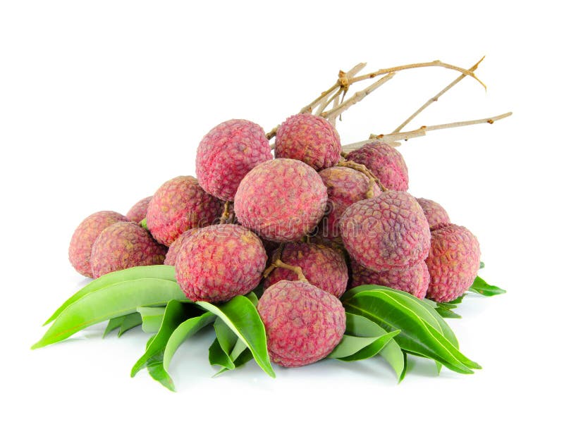 Litschi Lokalisiert Auf Dem Weißen Hintergrund Stockfoto - Bild von ...
