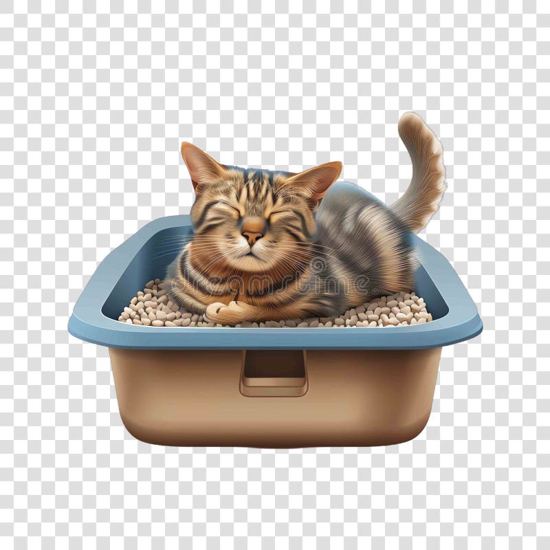 Litter Box Transparent Background Realistic Element Stock Illustration ...