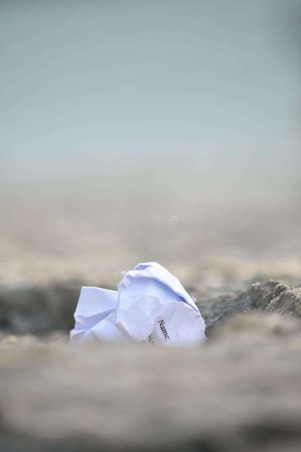 Paper Litter and Pollution on Ground Stock Image - Image of records ...