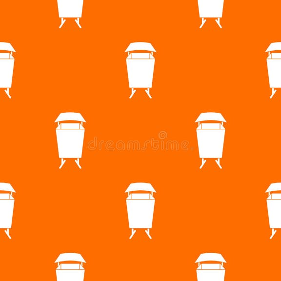 Litter Waste Bin Pattern Seamless Stock Vector - Illustration of empty ...