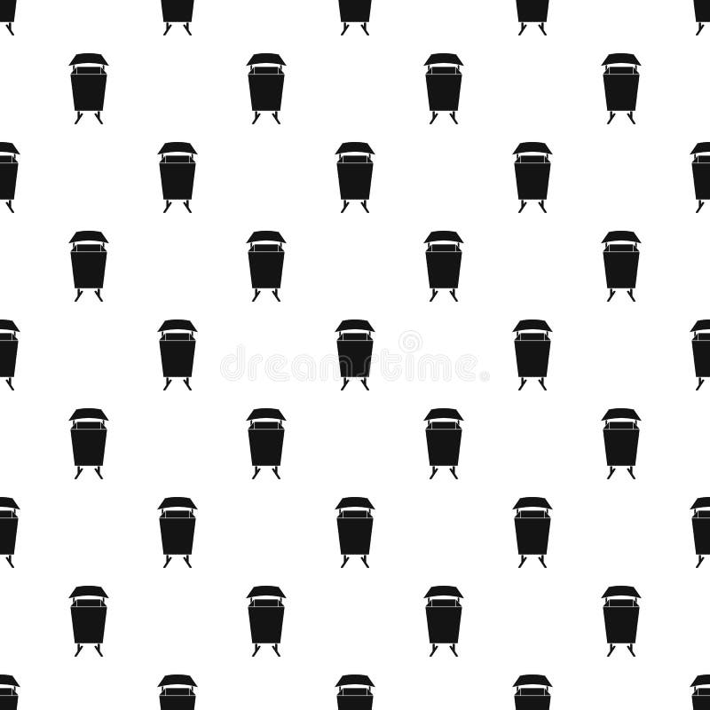 Litter Waste Bin Icon Digital Blue Stock Vector - Illustration of ...