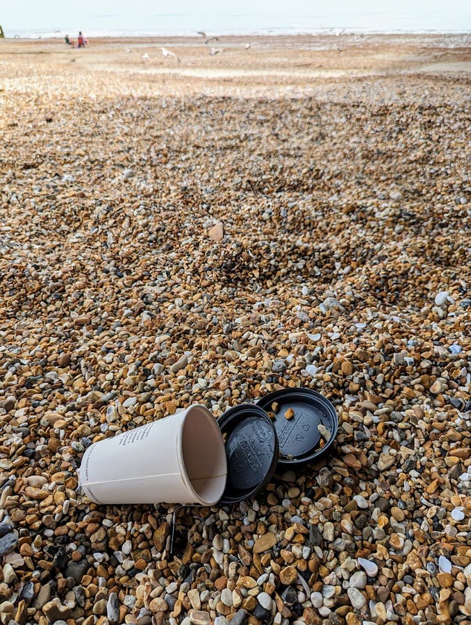 Litter Waste Discarded on the Beach Stock Image - Image of untidy ...