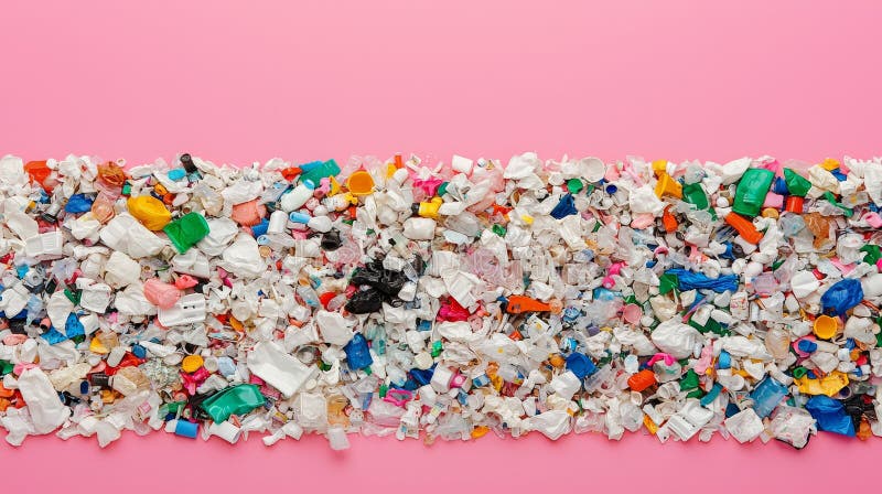 Littered Picnic Scene Illustrating Environmental Impact of Plastic ...