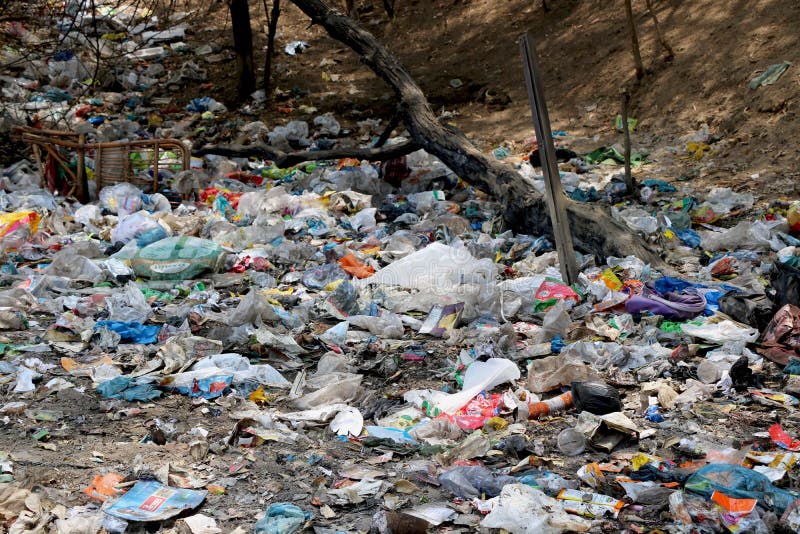 Image of Garbage Throw on Side of Road in India Editorial Photo - Image ...