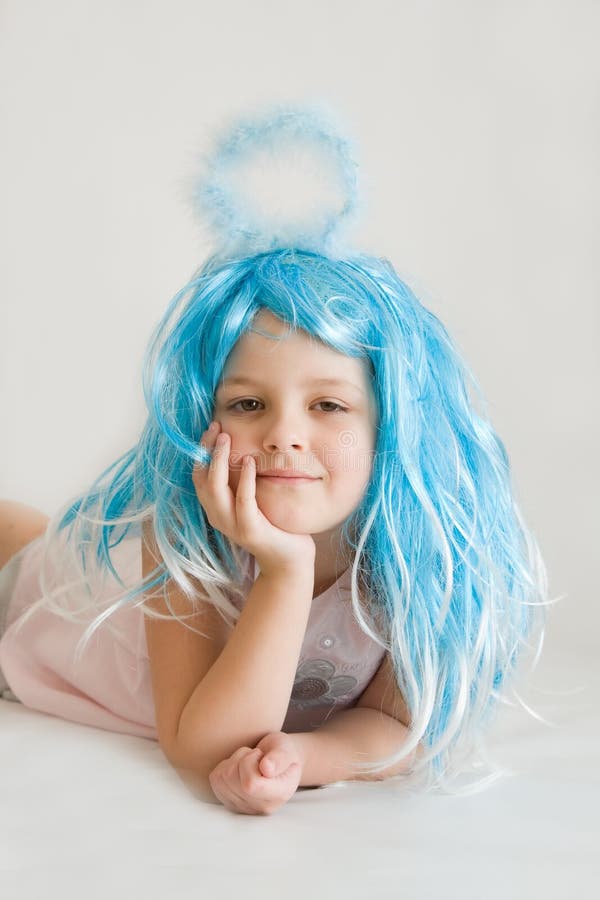 Little angel stock photo. Image of person, smiling, blue - 16749562