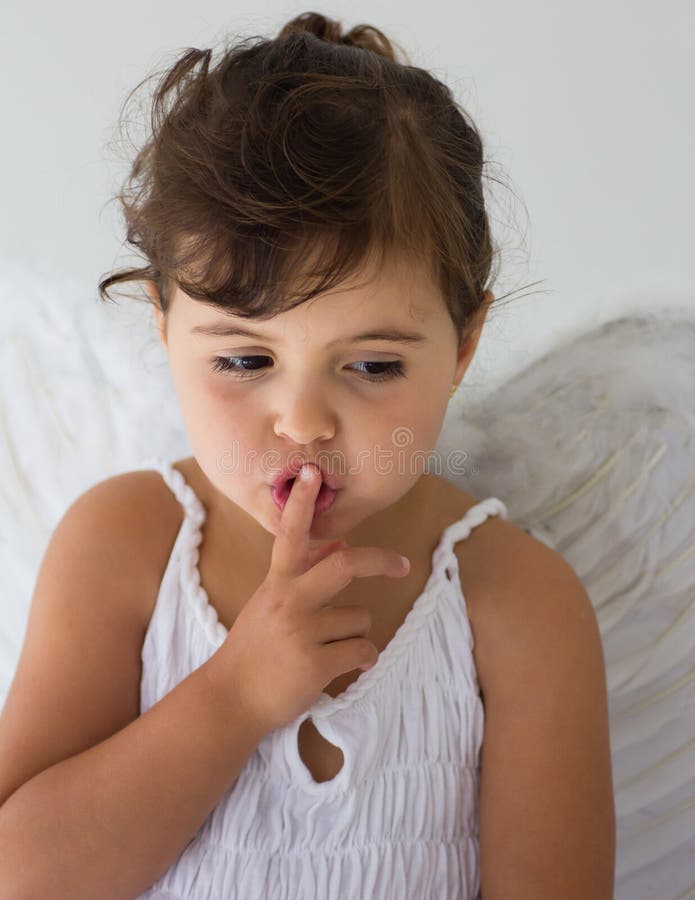 Little angel stock photo. Image of human, face, clouds - 27311278