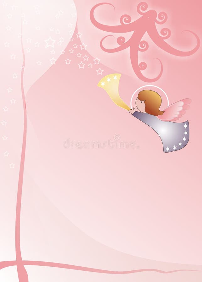 Little angel- background stock illustration. Illustration of xmas - 5854750