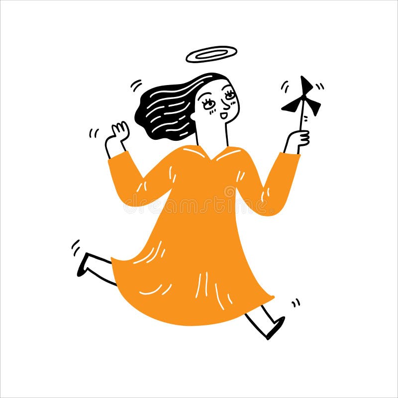 Angel Running Stock Illustrations – 165 Angel Running Stock ...