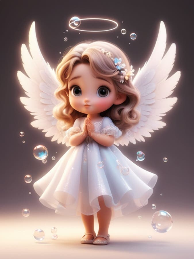 Little Angel of light 2 stock photo. Image of animation - 324595024