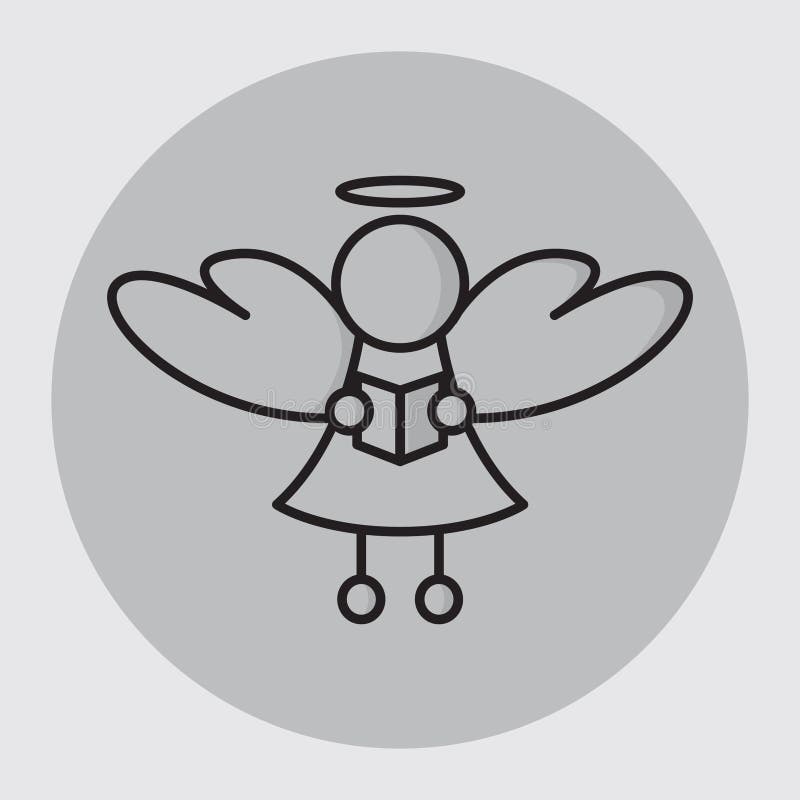 Angel Reading Scroll. Vector Illustration Decorative Background Design ...