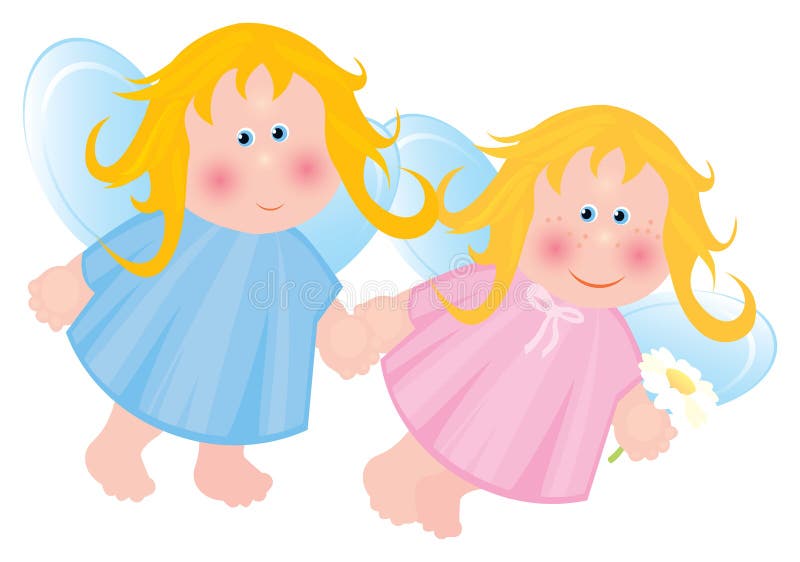 Cartoon Angels stock vector. Illustration of cute, cartoon - 1351305