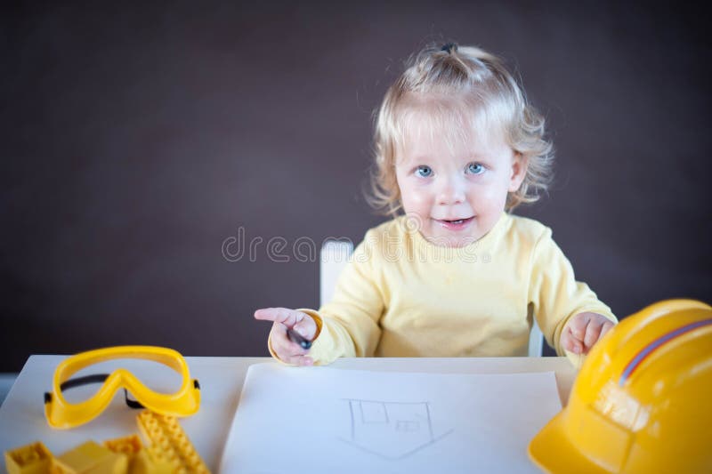 Little Architect stock photo. Image of hair, expression - 40502454