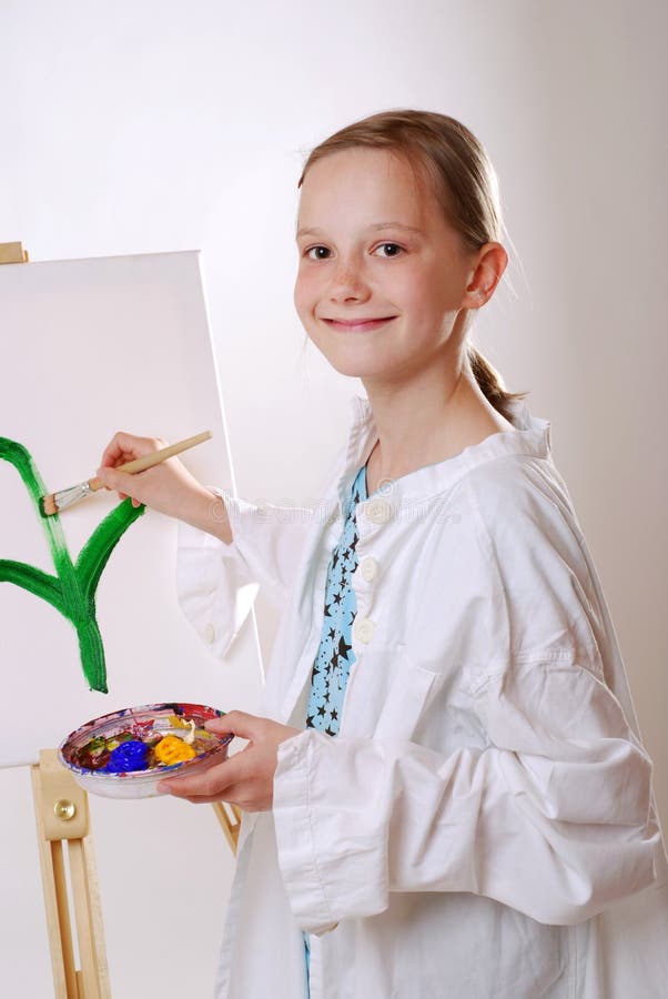 Little artist stock photo. Image of painting, paint, draw - 15867952