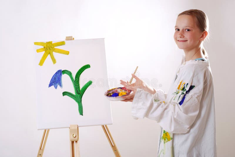 Little artist stock photo. Image of horizontal, drawing - 15867972