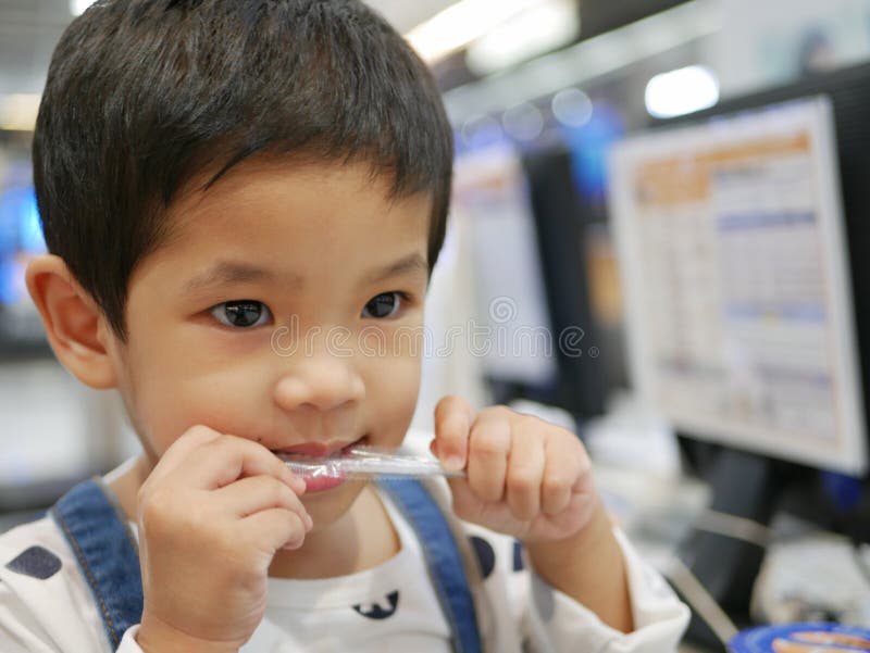 Baby Boy Solve Mathematics Examples.the Student Thinks and Feels Near ...