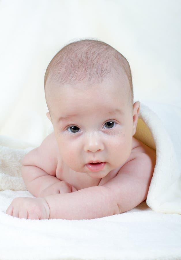 Little baby stock photo. Image of studio, toddler, cover - 26291450