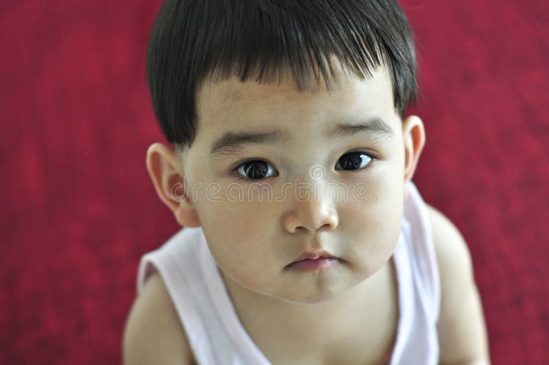 A Little Baby with Beautiful Eyes Stock Photo - Image of china, head ...