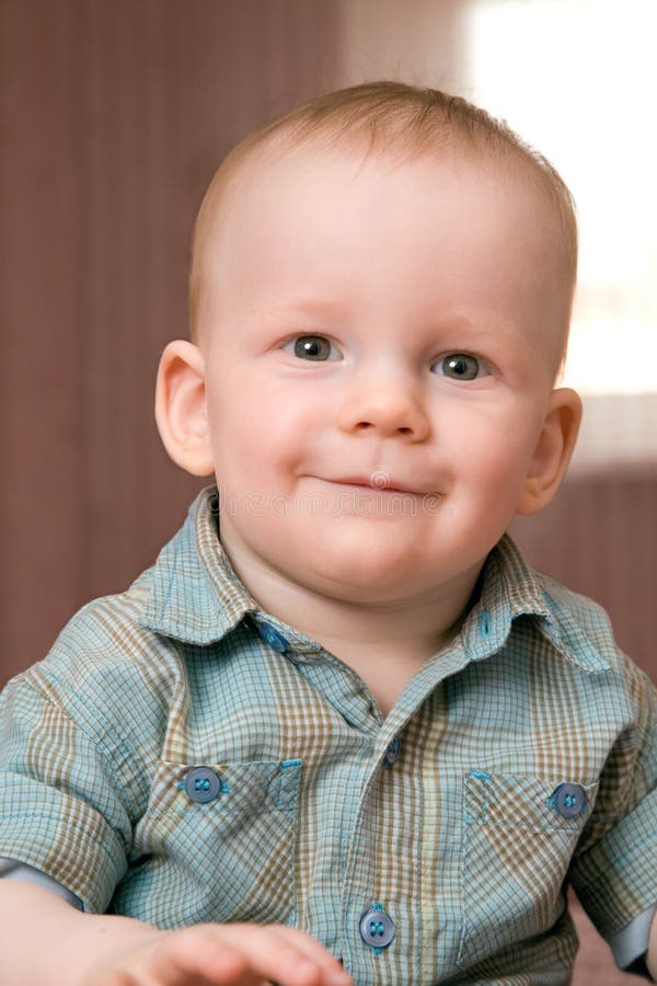 Little baby boy, 1 year stock image. Image of infant, funny - 5394227