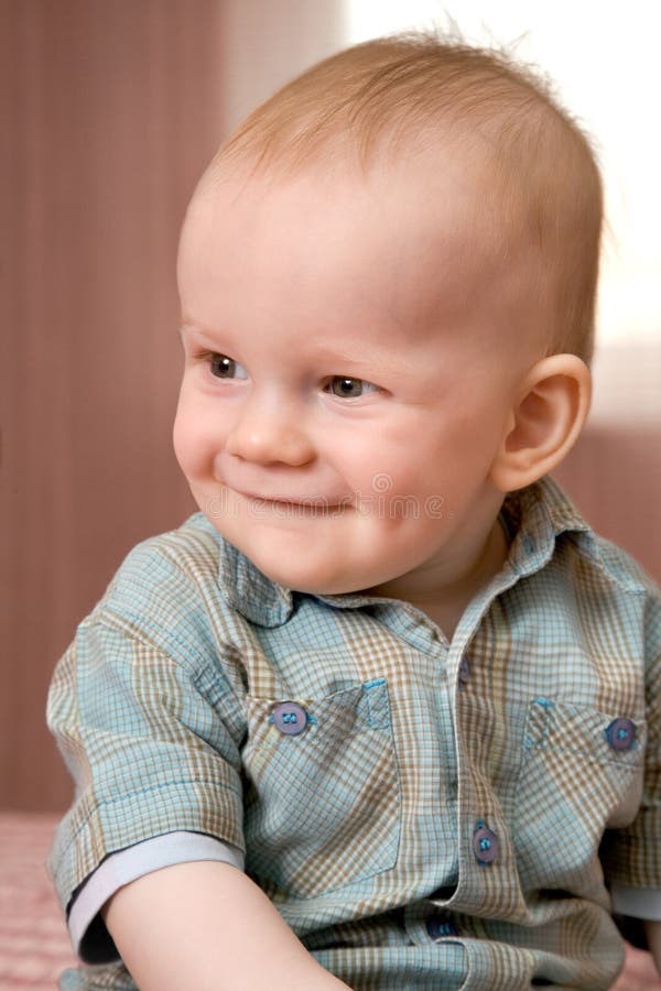 Little baby boy, 1 year stock image. Image of care, expression - 5417271
