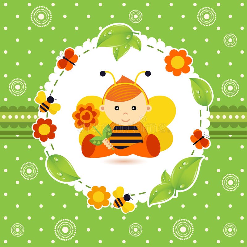 Bee Boy stock vector. Illustration of nature, costume - 15466141