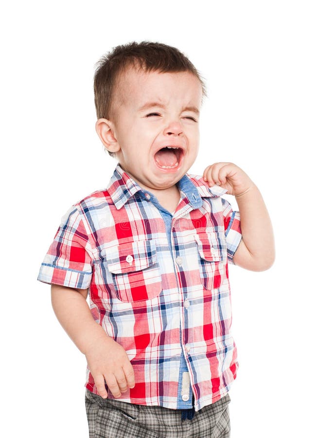 Very Upset and Crying Baby Boy Stock Image - Image of people, human ...