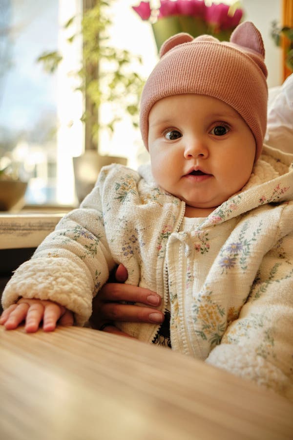 Little Baby Boy Having Piece of Bread Stock Image - Image of hungry ...