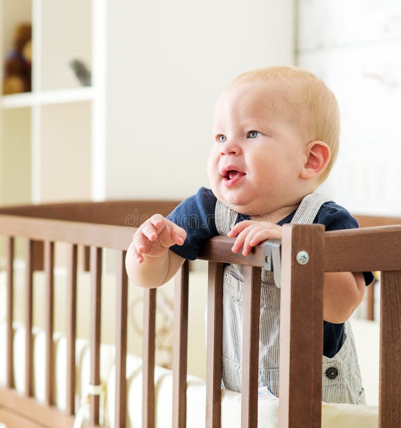 Little Baby boy stock photo. Image of crib, happy, child - 44536930