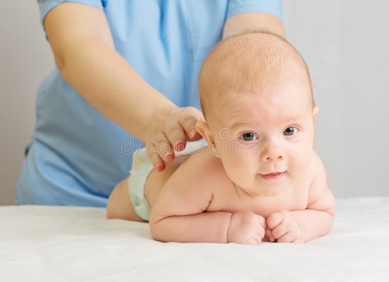 Little baby with doctor stock image. Image of children - 50790397
