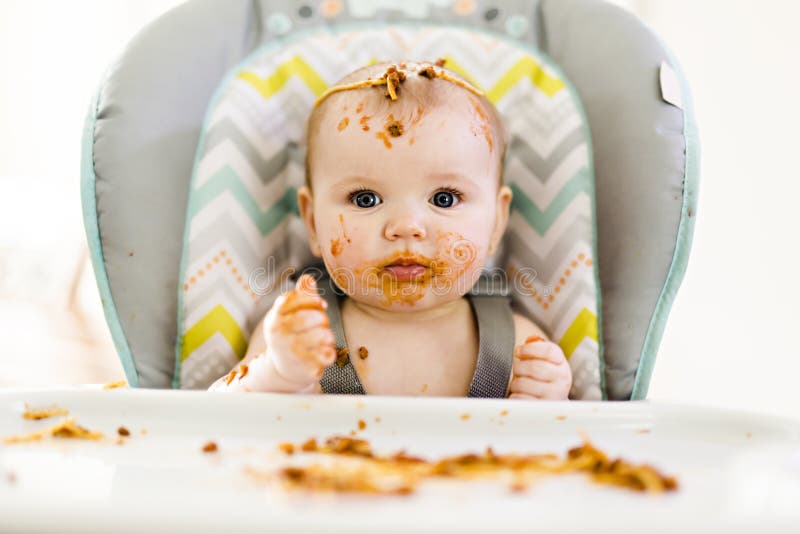 Happy Family, Mother, Father and Baby on the White Bed Giving Side Kiss ...