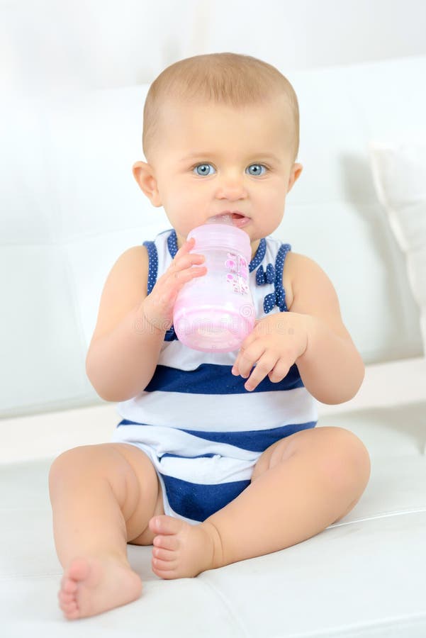 Little baby at home stock image. Image of infant, home - 128017563