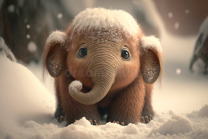 Cute Baby Mammoth
