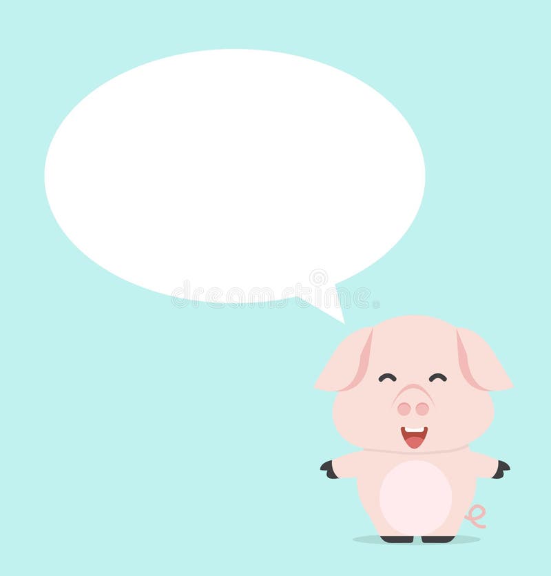 Little Baby Pig Thinking Vector Stock Vector - Illustration of contour ...