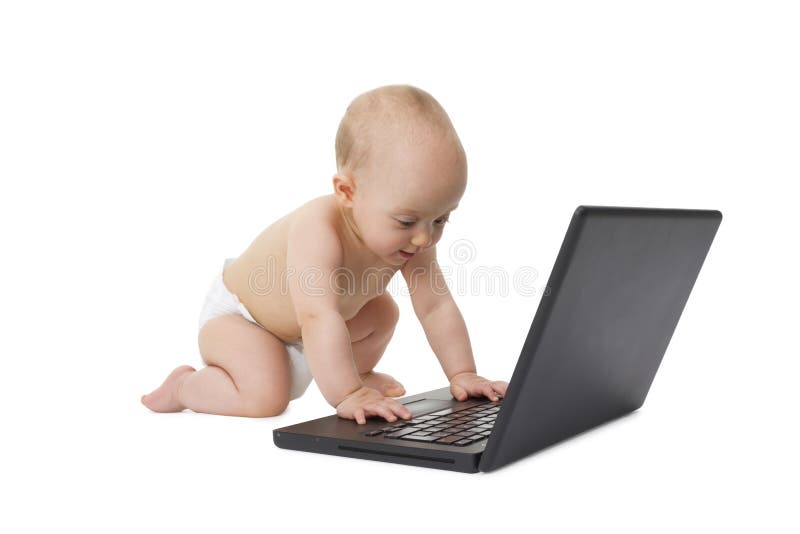 PC Baby stock photo. Image of little, child, forecasting - 30255372