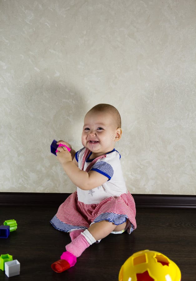 Little Baby Playing with Toys Stock Photo - Image of infant, childhood ...